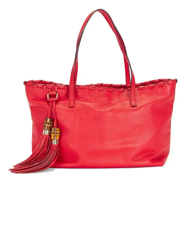 FWRD RENEW Gucci Bamboo Tassel Tote Bag