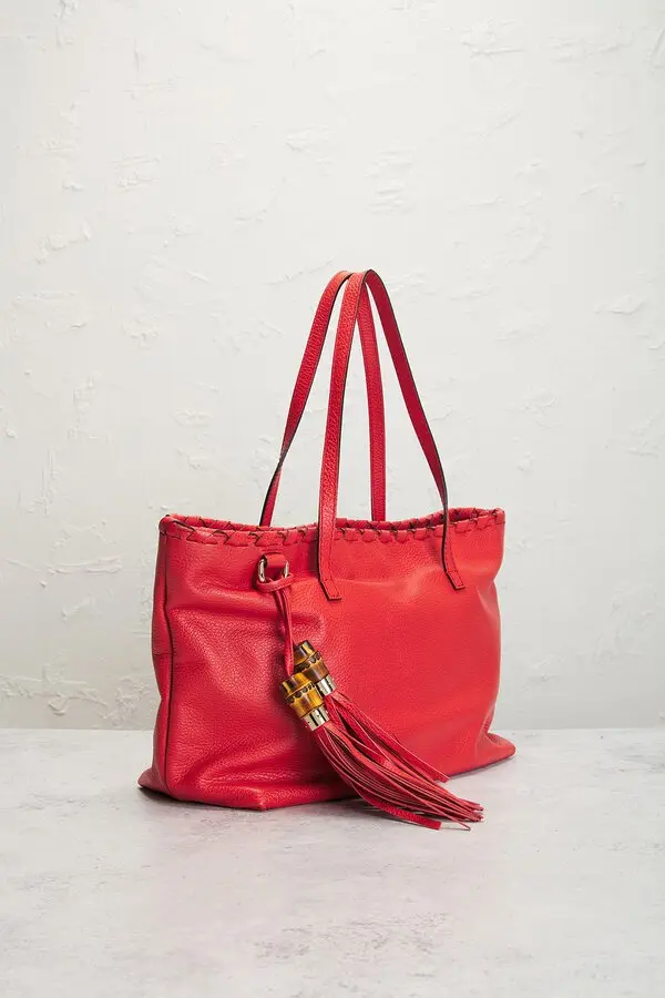 Gucci Bamboo Tassel Tote Bag