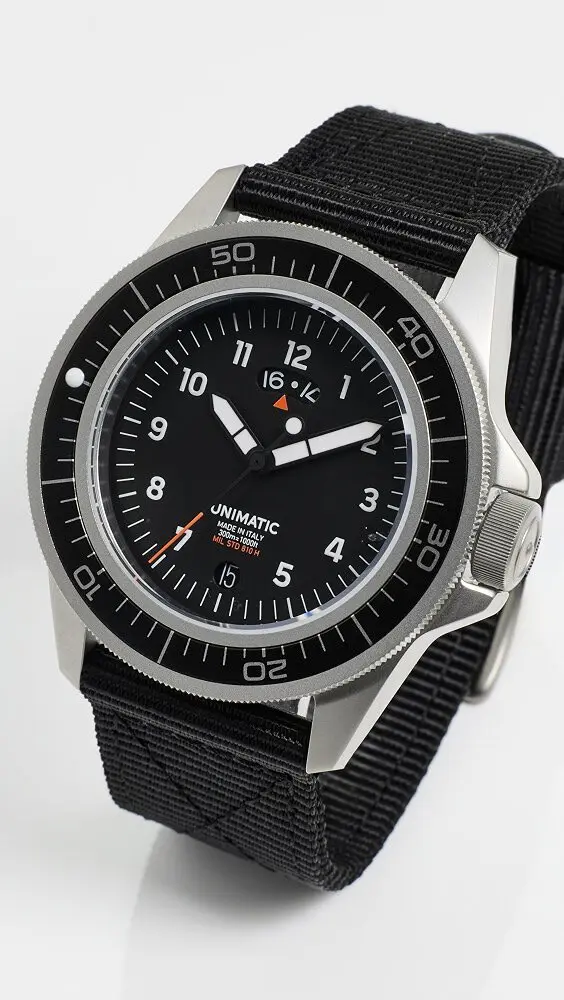 UNIMATIC Stainless Steel Automatic Diver Watch With Nylon Strap