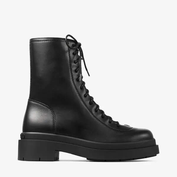 JIMMY CHOO Sima Flat Smooth Leather Ankle Boots