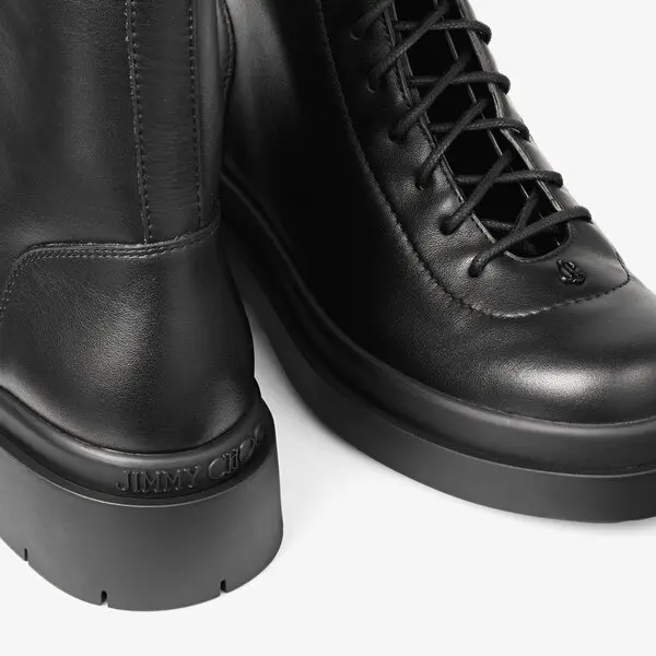 JIMMY CHOO Sima Flat Smooth Leather Ankle Boots