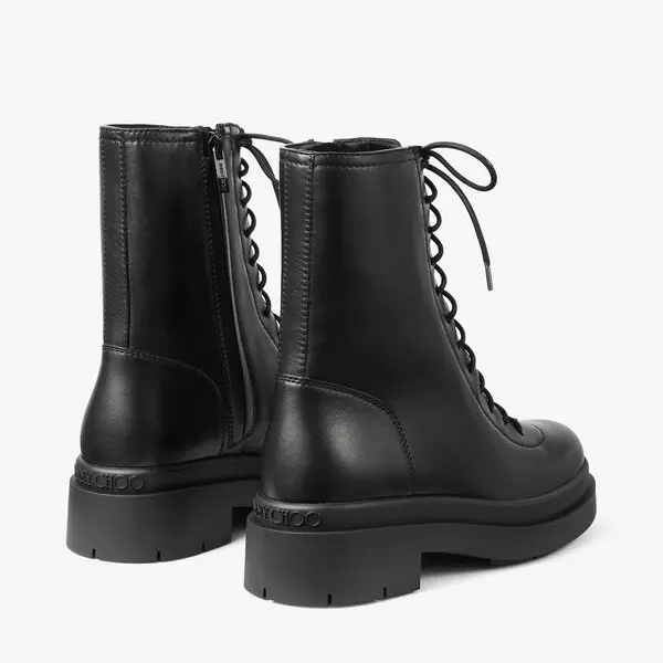 JIMMY CHOO Sima Flat Smooth Leather Ankle Boots