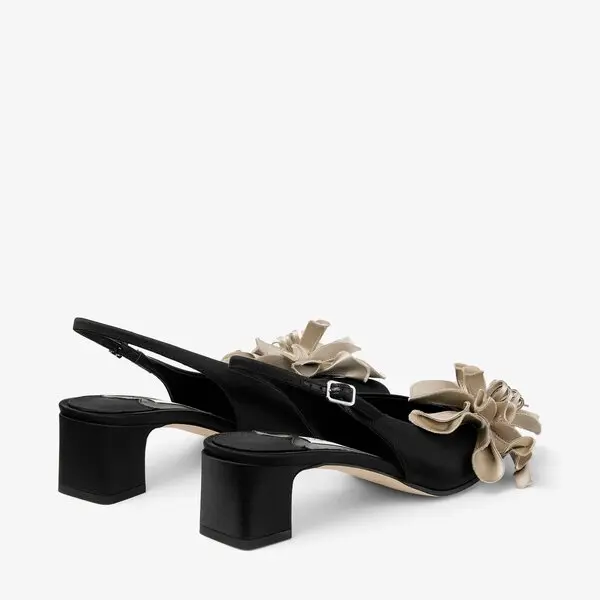 JIMMY CHOO Eyla Slingback 45 Satin Slingbacks