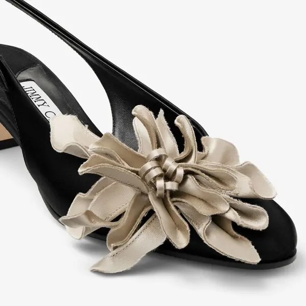 JIMMY CHOO Eyla Slingback 45 Satin Slingbacks