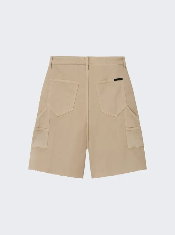 Fear Of God Overdyed Dune Raw Cut 5 Pocket Shorts - Brown
