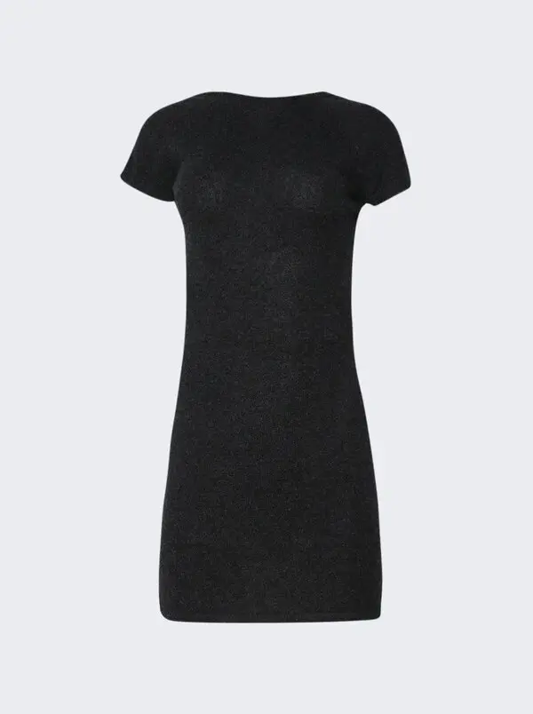 Christopher Esber Rae Pullover Cashmere Mini Dress Charcoal