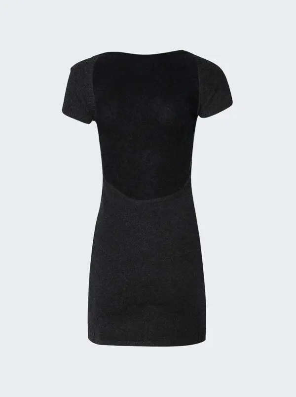 Christopher Esber Rae Pullover Cashmere Mini Dress Charcoal