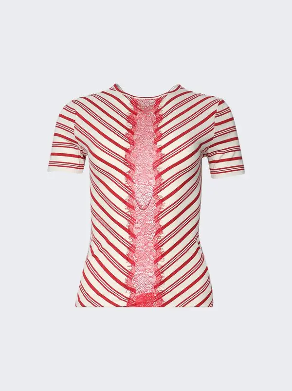 Christopher Esber Mavis Tee Flame And White - Red