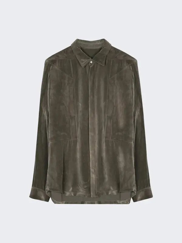 Rick Owens Paneled Outershirt - Brown