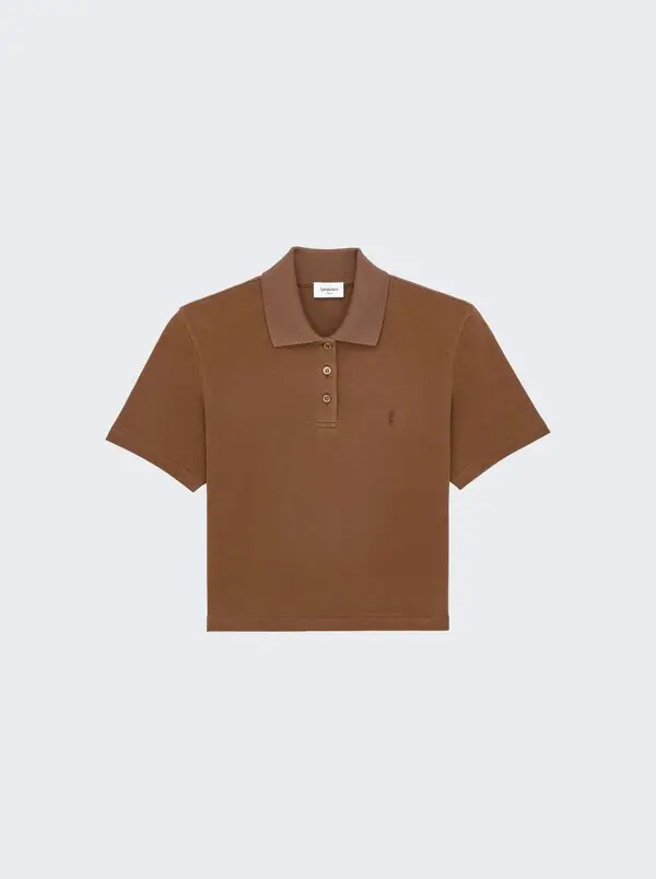Saint Laurent Cassandre Polo Shirt Caramel - Brown