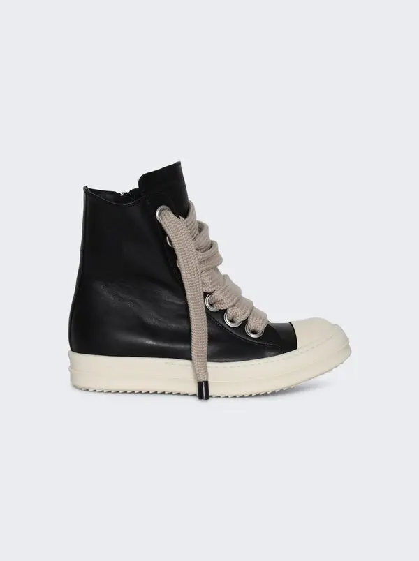 Rick Owens Tower Jumbolace High Top Sneakers - Black