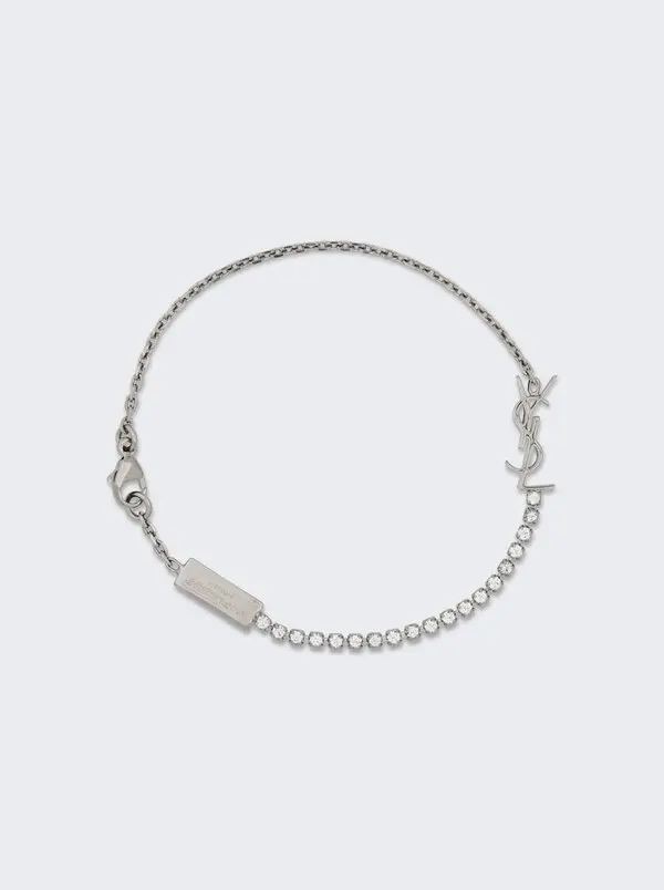 Saint Laurent Cassandre Charm Bracelet Palladium - Silver