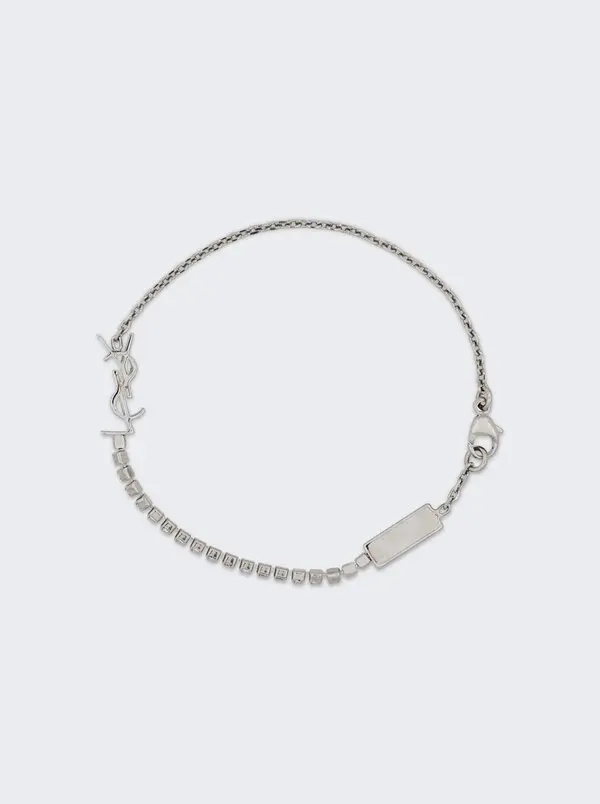 Saint Laurent Cassandre Charm Bracelet Palladium
