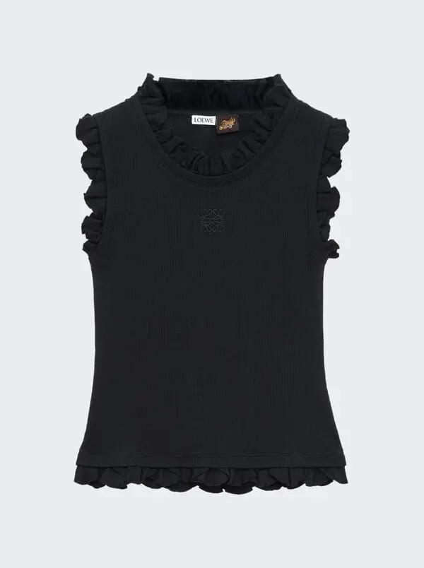 Loewe Paula's Ibiza Stretch Cotton Tank Top - Black