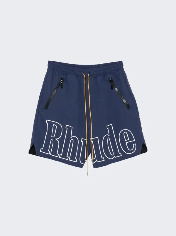 Rhude Logo Print Nylon Shorts