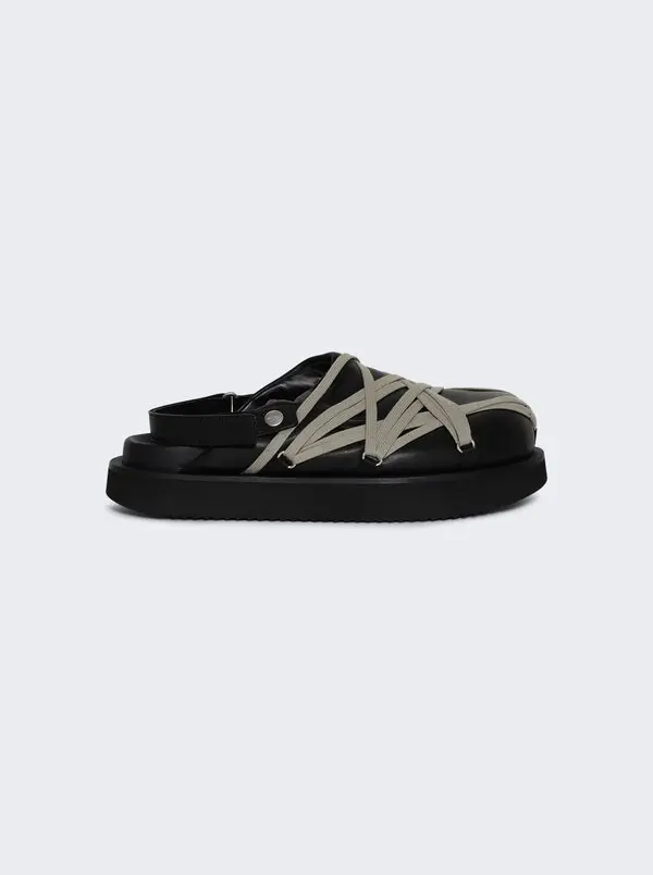 Rick Owens Tower Padded Megelace Platform Mule - Black