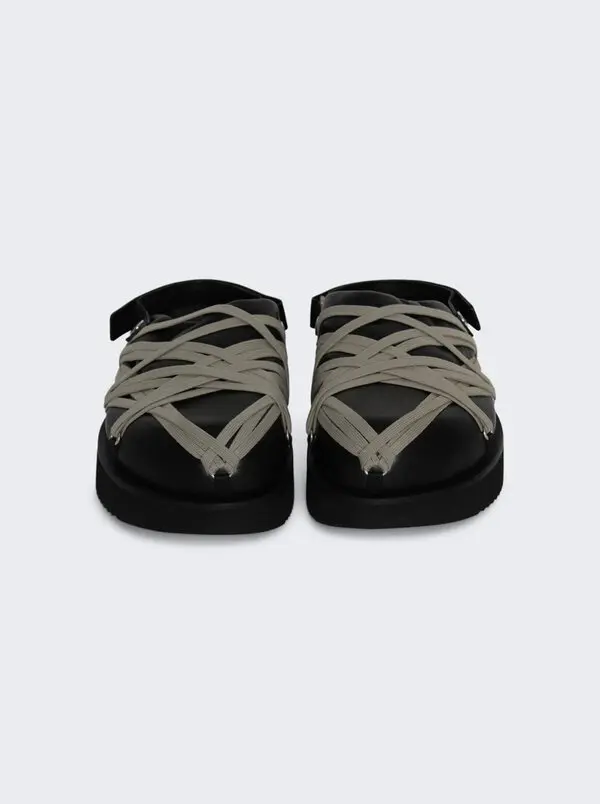 Rick Owens Tower Padded Megalace Platform Mule - Black