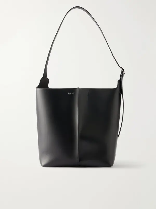 Loewe Paula's Ibiza Bilbao Large Leather Tote Bag - Black