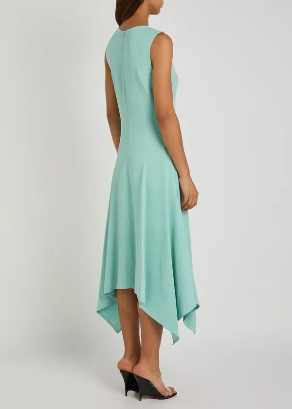 Stella McCartney Asymmetric Crepe Midi Dress