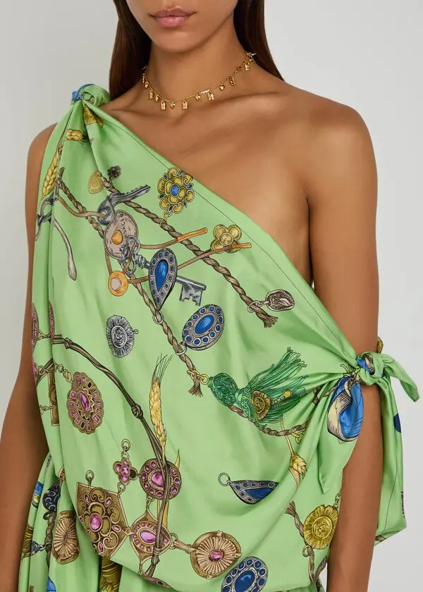 Versace Printed Silk Mini Dress