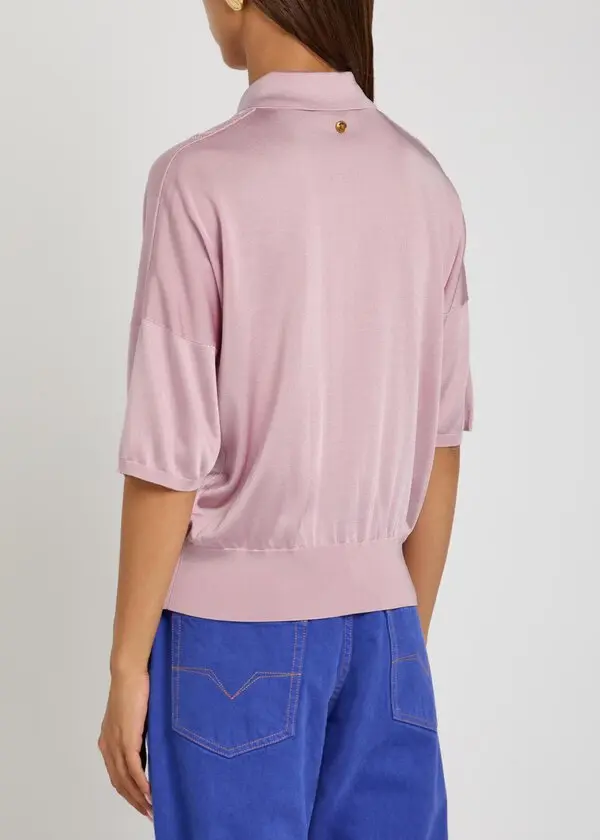 Versace Textured Fine-knit Top