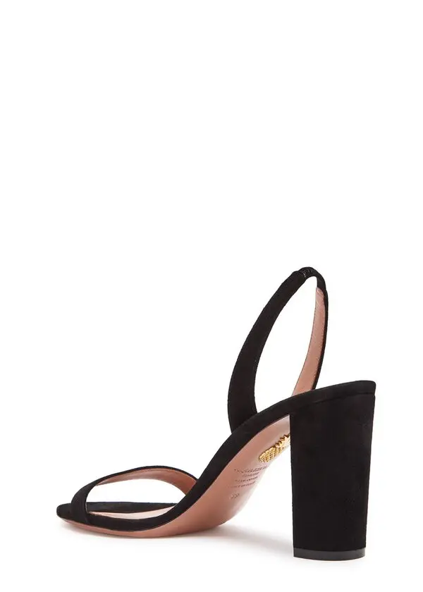 AQUAZZURA So Nude 85 Suede Sandals