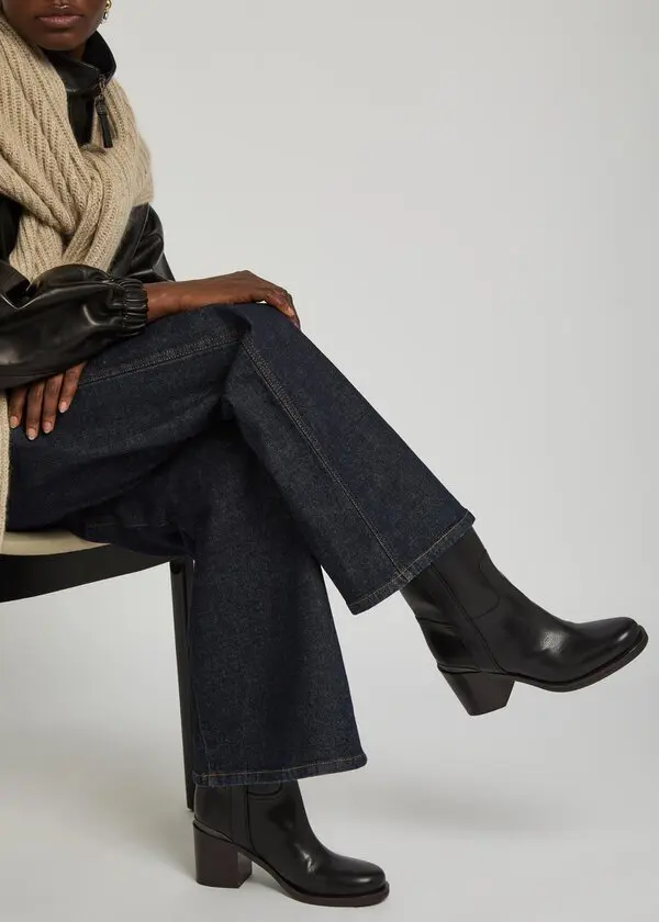 Brunello Cucinelli 75 Leather Ankle Boots