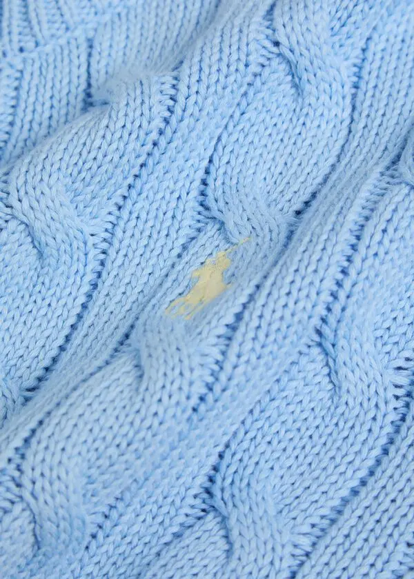 Polo Ralph Lauren Logo-embroidered Cable-knit Cotton Cardigan