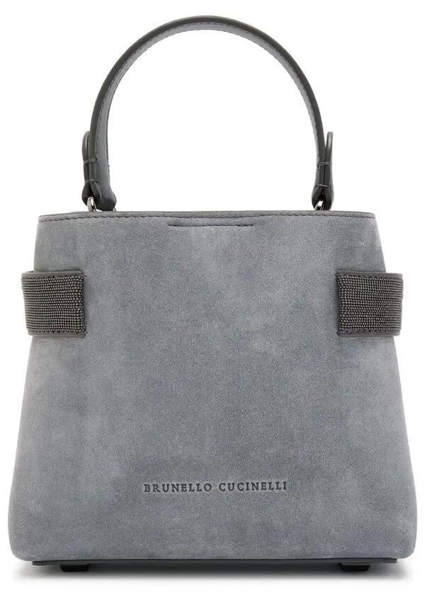 Brunello Cucinelli Suede Top Handle Bag