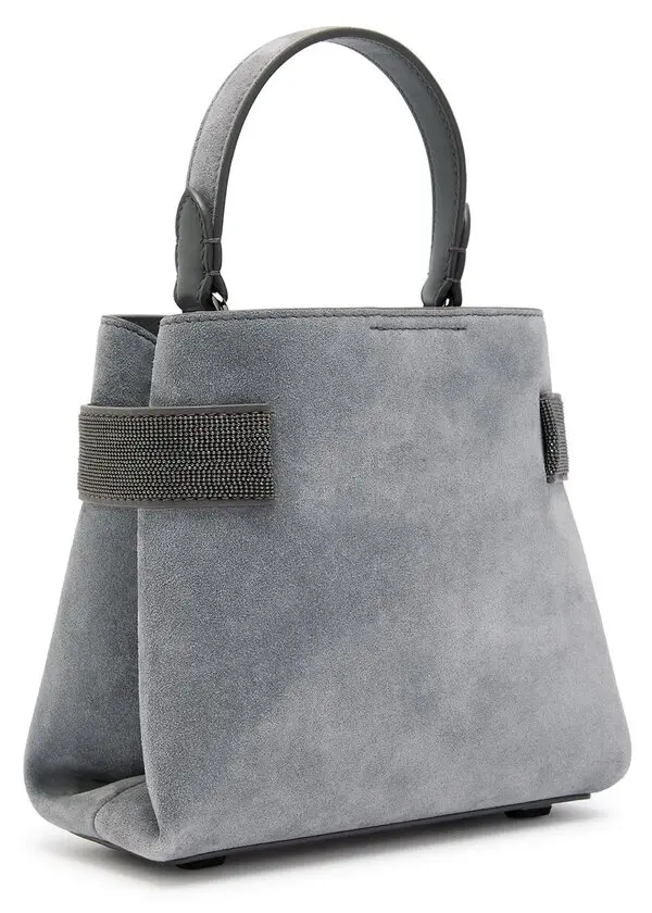 Brunello Cucinelli Suede Top Handle Bag