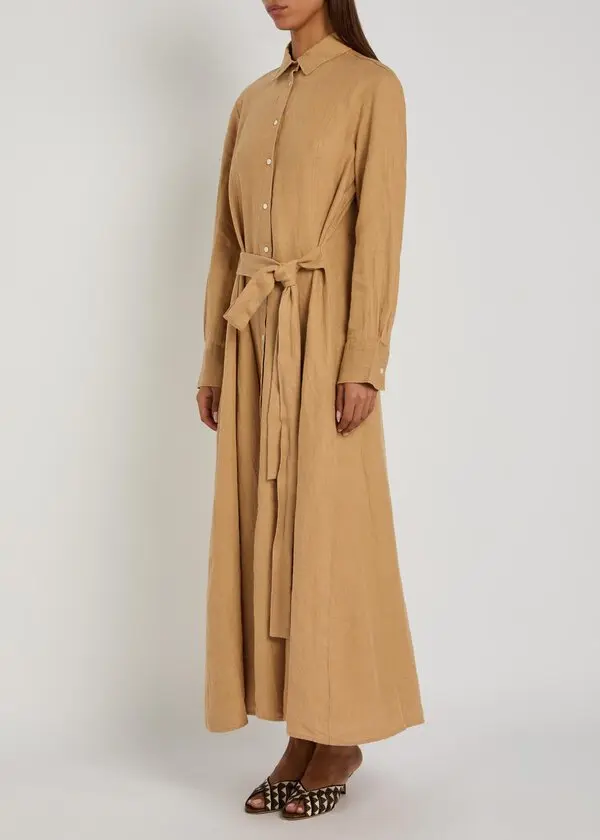 Polo Ralph Lauren Linen Midi Shirt Dress