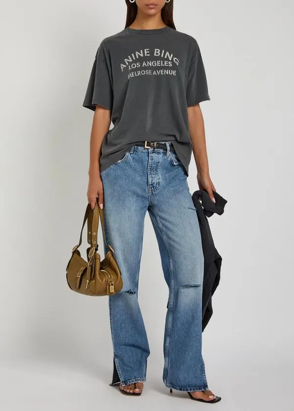 ANINE BING Cade Printed Cotton T-shirt
