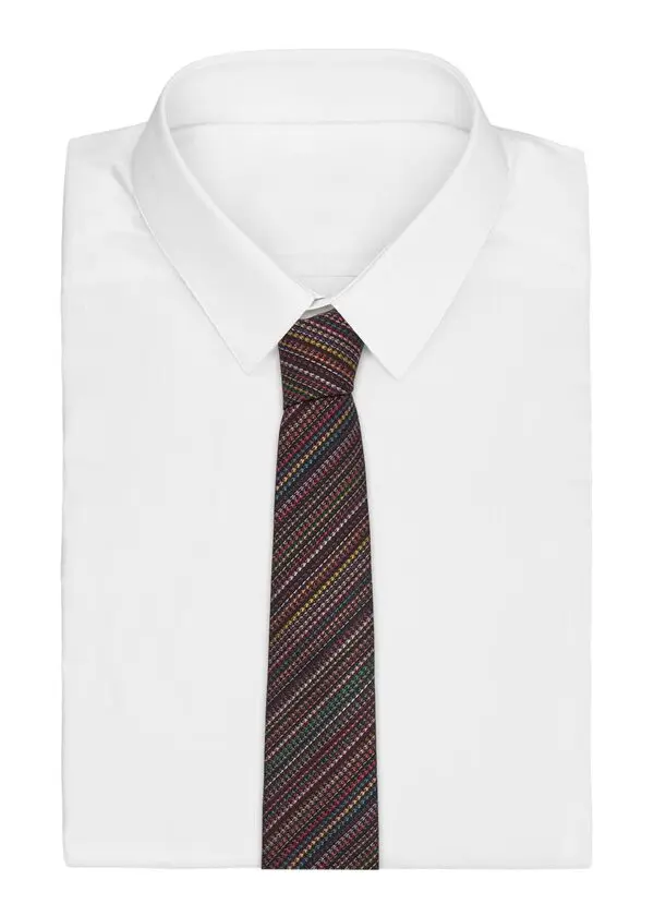 Paul Smith Houndstooth Silk And Wool-blend Tie - Multicoloured 1