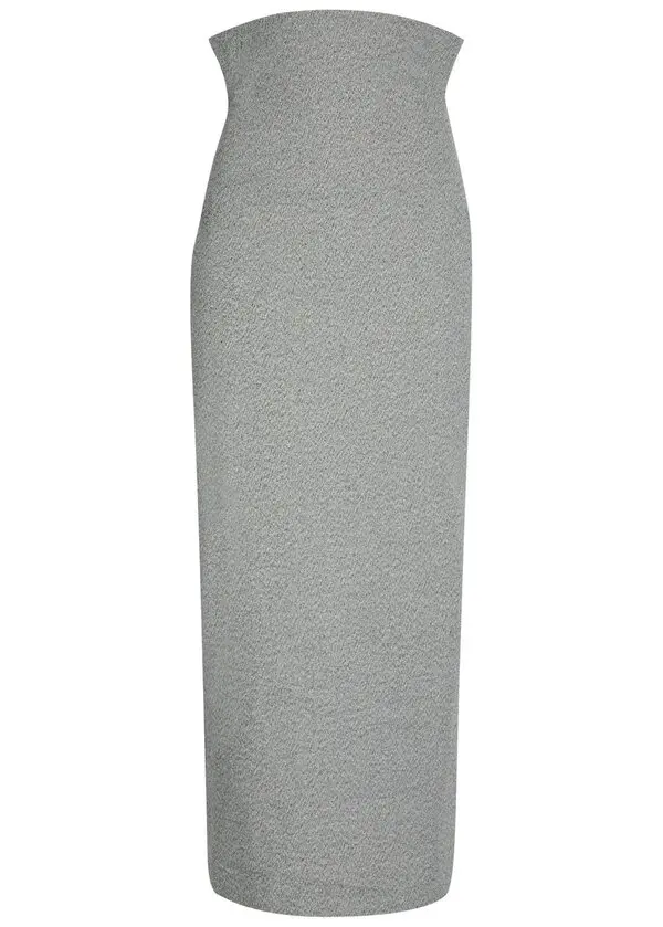 Issey Miyake Allow Sculptured Paper-blend Maxi Skirt - Grey
