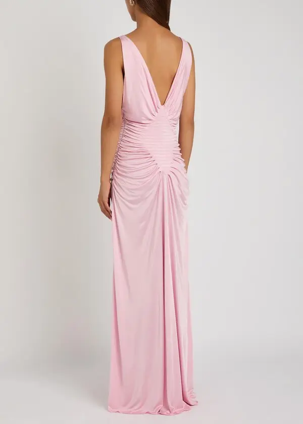 Versace Draped Satin-jersey Gown