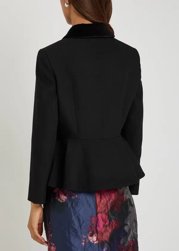 Erdem Floral-embellished Wool Jacket