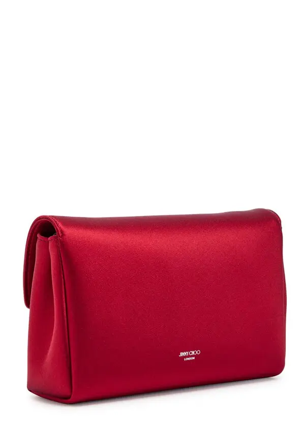 JIMMY CHOO Soft Bow Mini Satin Clutch