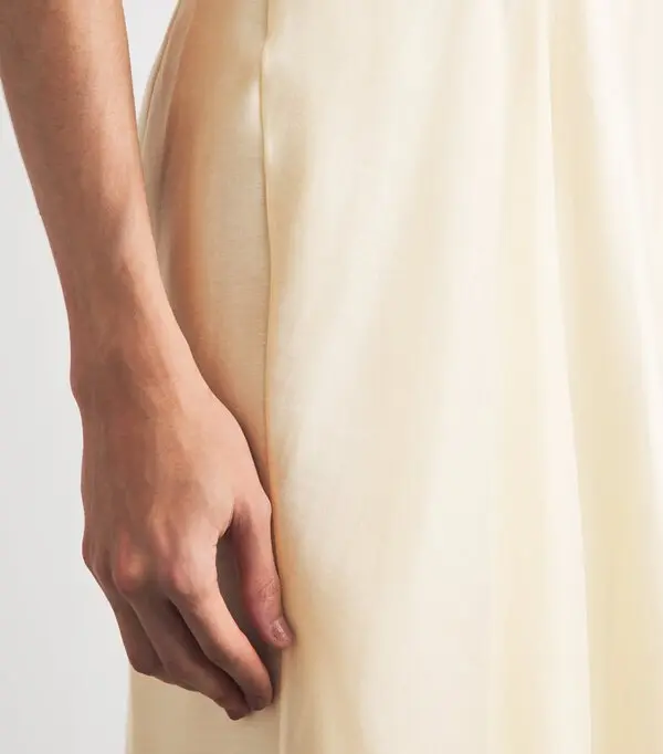 Khaite Puff Sleeve Ria Midi Dress