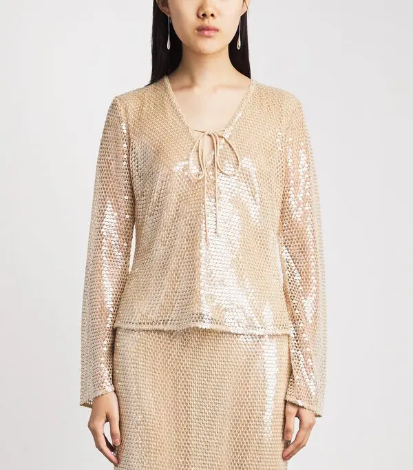 TOCCIN Zuri Sequinned Blouse