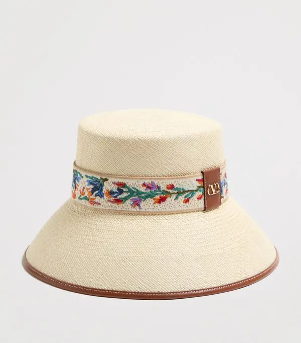 Valentino Garavani Straw Antibes Bucket Hat