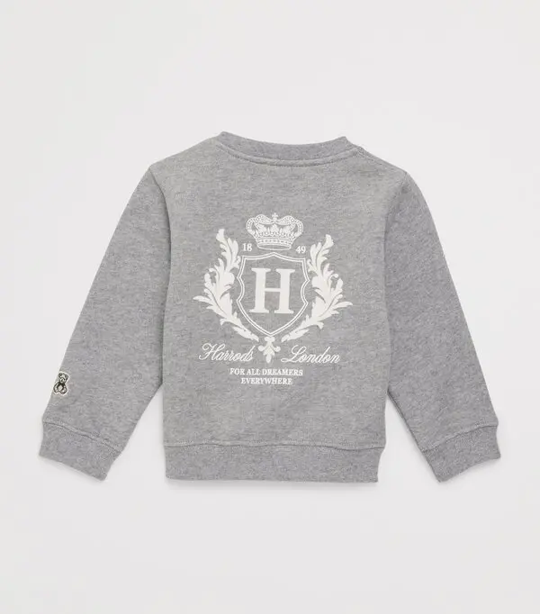 Harrods Cotton Jersey Flocked Logo Sweatshirt