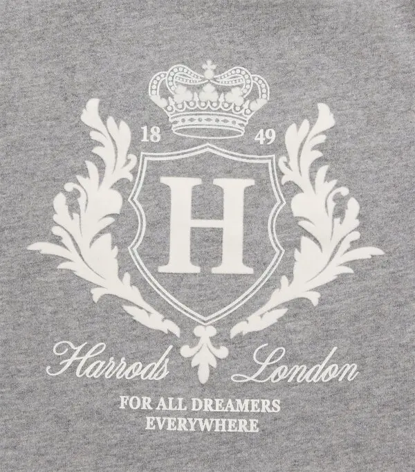 Harrods Cotton Jersey Flocked Logo Sweatshirt