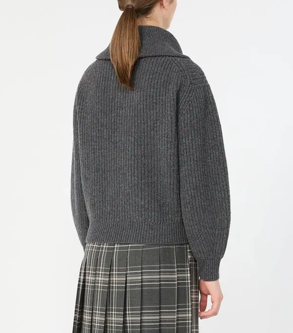Max Mara Virgin Wool Quarter-zip Sweater