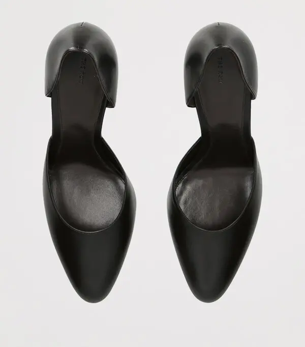 THE ROW Ornella Leather D'orsay Pumps 90