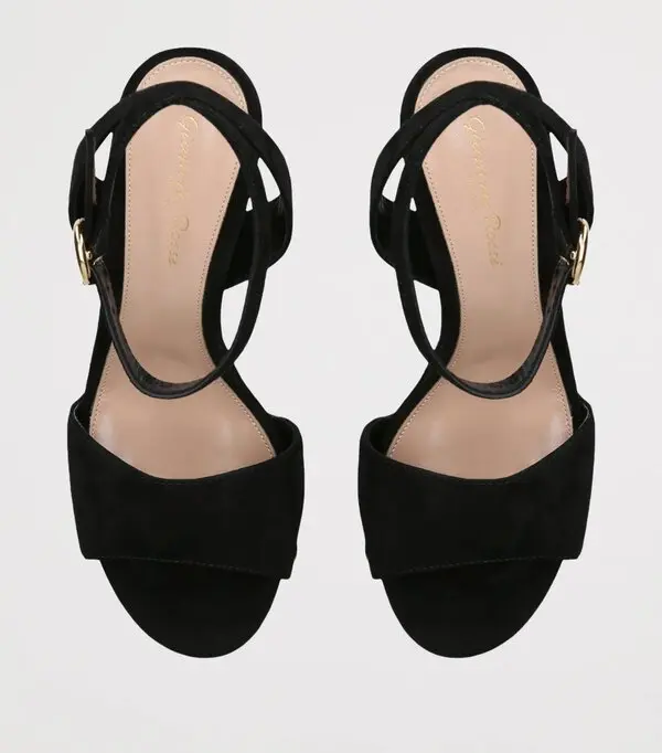 GIANVITO ROSSI Suede Ardéa Platform Sandals 70