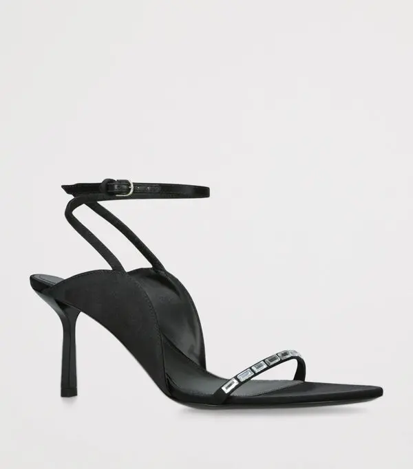 Victoria Beckham Eliza Embellished Leather Heeled Sandals