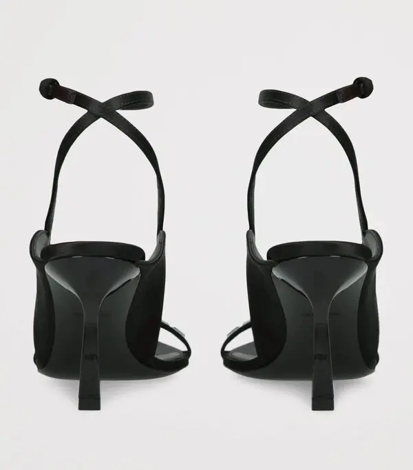 Victoria Beckham Eliza Embellished Leather Heeled Sandals
