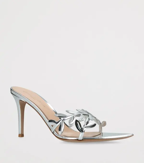 GIANVITO ROSSI Leather Flavia Heeled Sandals 85