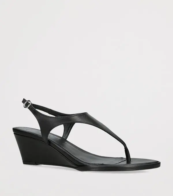 AeydĒ Leather Wedge Sandals
