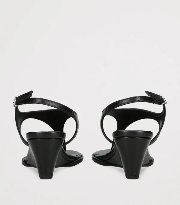 AeydĒ Leather Wedge Sandals